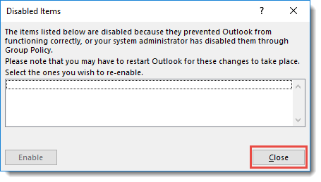 Outlook Add-in: Add-in Disappears – Knowledge Base & F.A.Q.