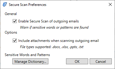 Outlook Add-in: Secure Scan Add-On Preferences – Knowledge Base & F.A.Q.