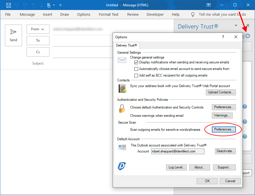 Outlook Add In Secure Scan Add On Preferences Knowledge Base And Faq